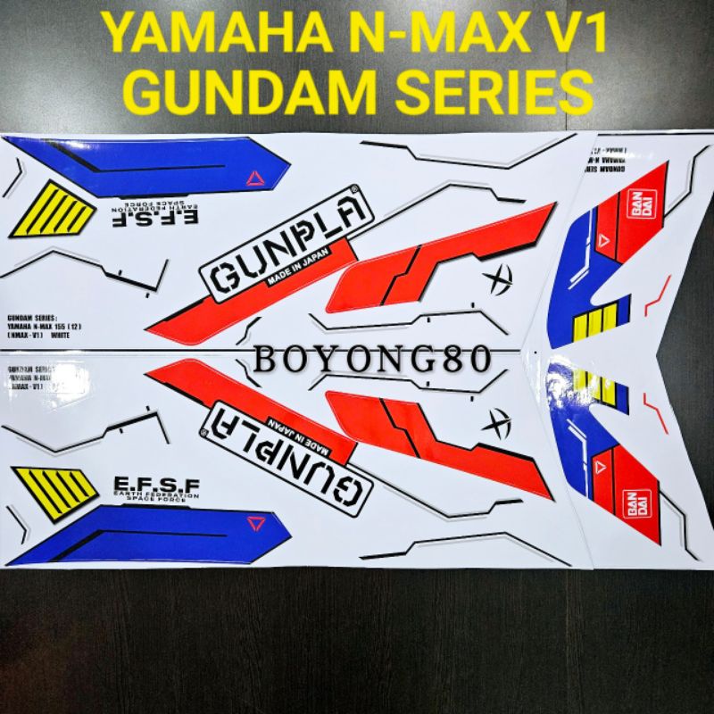 YAMAHA NMAX V1 N-MAX V1 GUNDAM SERIES BODY STICKER ( READY STOCK ...