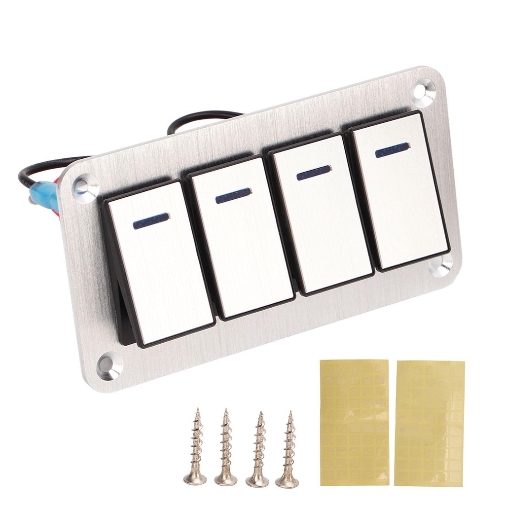 Waterproof Switches Panel Buckle Switch Panel with DIY Stickers for ...