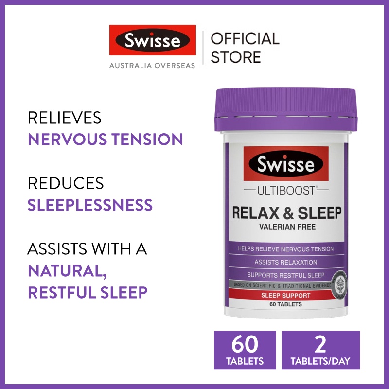 Swisse Ultiboost Relax & Sleep 60 Tablets (EXP:08 2026) | Shopee Malaysia