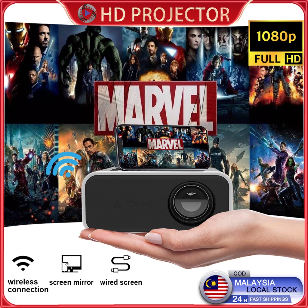 Mini Projector For Phone Projektor Mini Portable Projector FULL HD Lcd ...