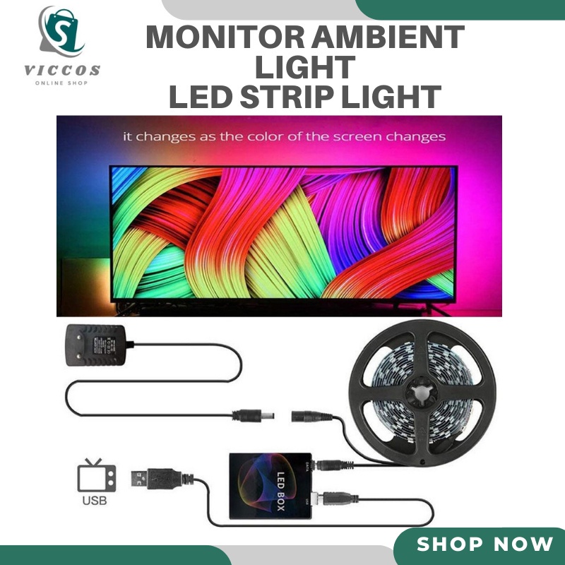 led light strip 5V USB Monitor Ambient Light Controller LED Strip Light ...
