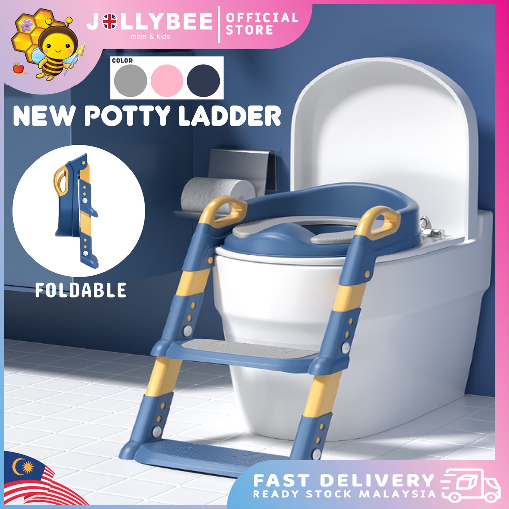 Jollybee Foldable Potty Seat Training Adjustable Potty Toilet Bowl with ...