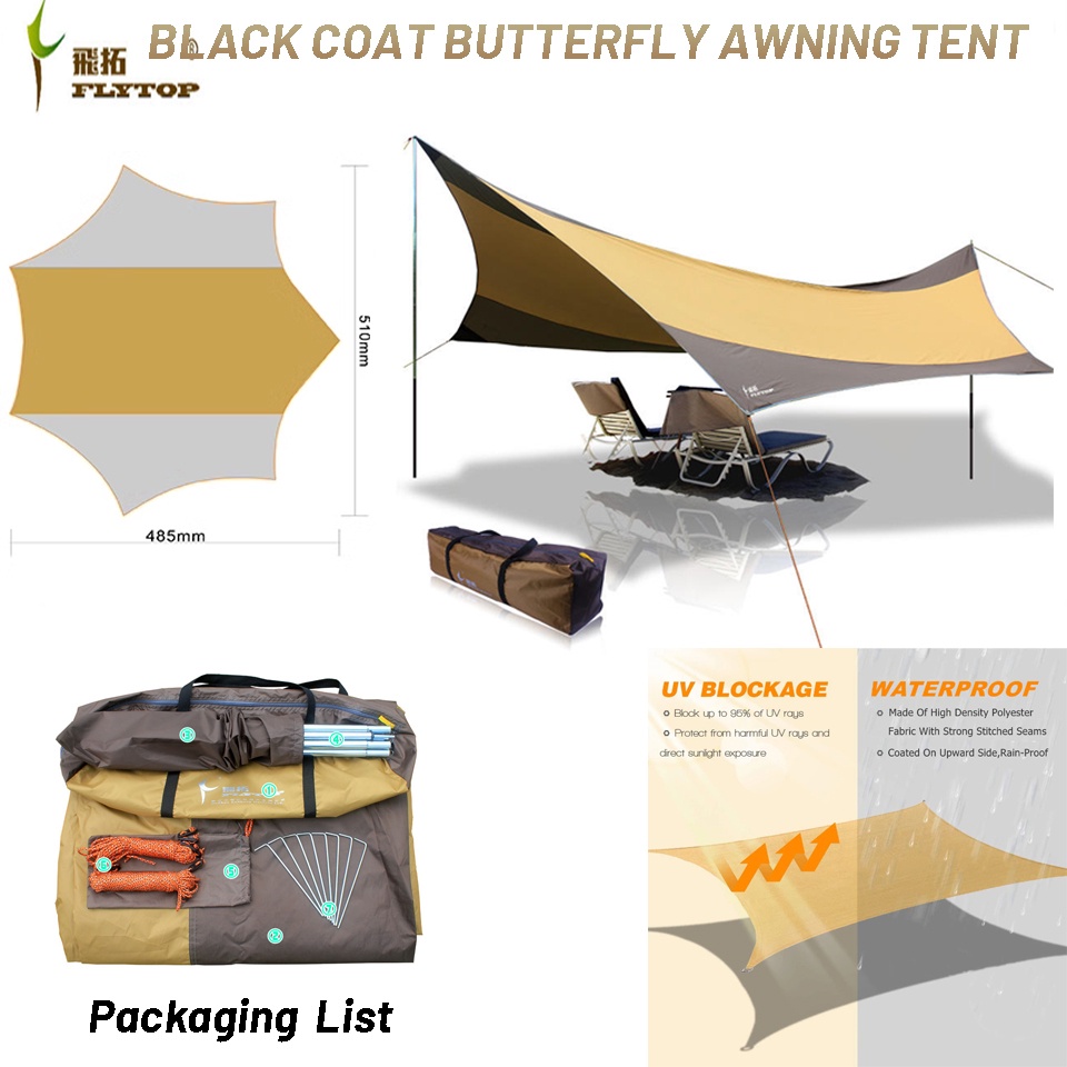 camping equipment FLYTOP Tent Large Family Tent UV Awning Camping Tent ...