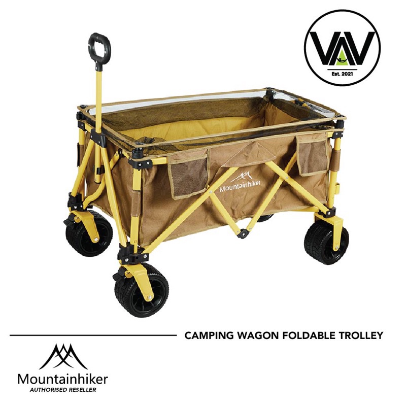 camping equipment Mountainhiker Upgraded BIG Wheels Foldable Push Cart ...