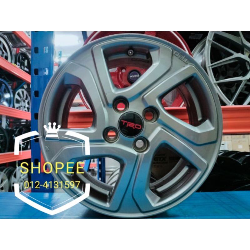 USED SPORT RIM 15 INCH ORIGINAL TOYOTA VIOS TRD RM1000 4PC RIM ( KENA ...