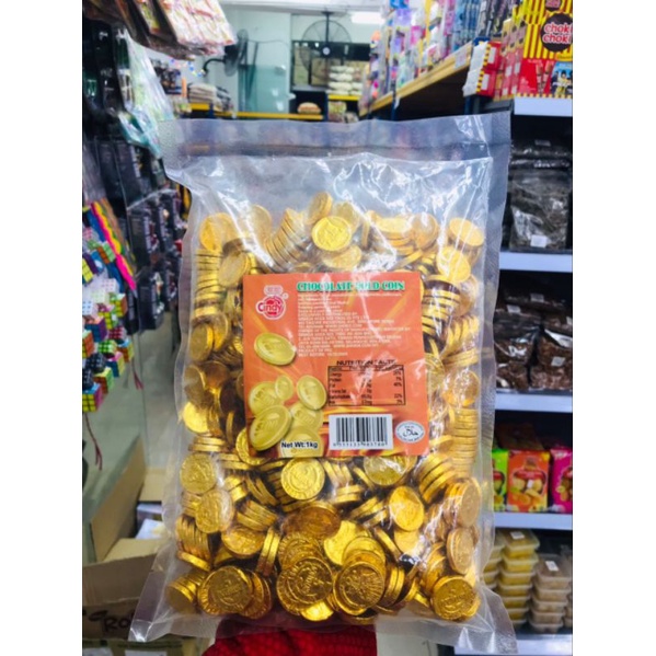 [Ready Stock]1KG Gold Coin Chocolate / Colourful Coin Chocolate HALAL ...