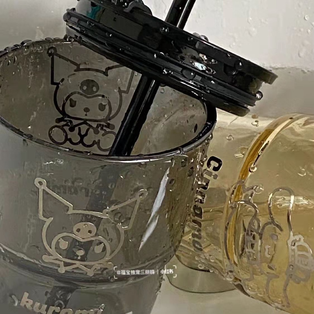 Simple small high level appearance sanrio lovely portable straw glass ...
