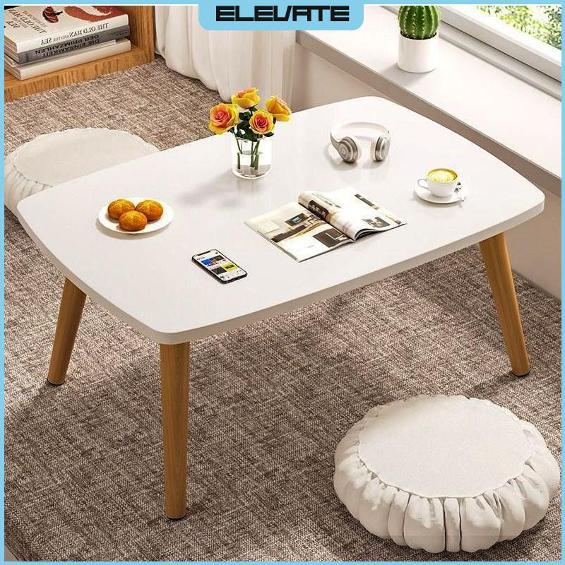 Round & Square Table Mini Living Room Small Wood Table Sofa Side Table Small low table Japanese ...