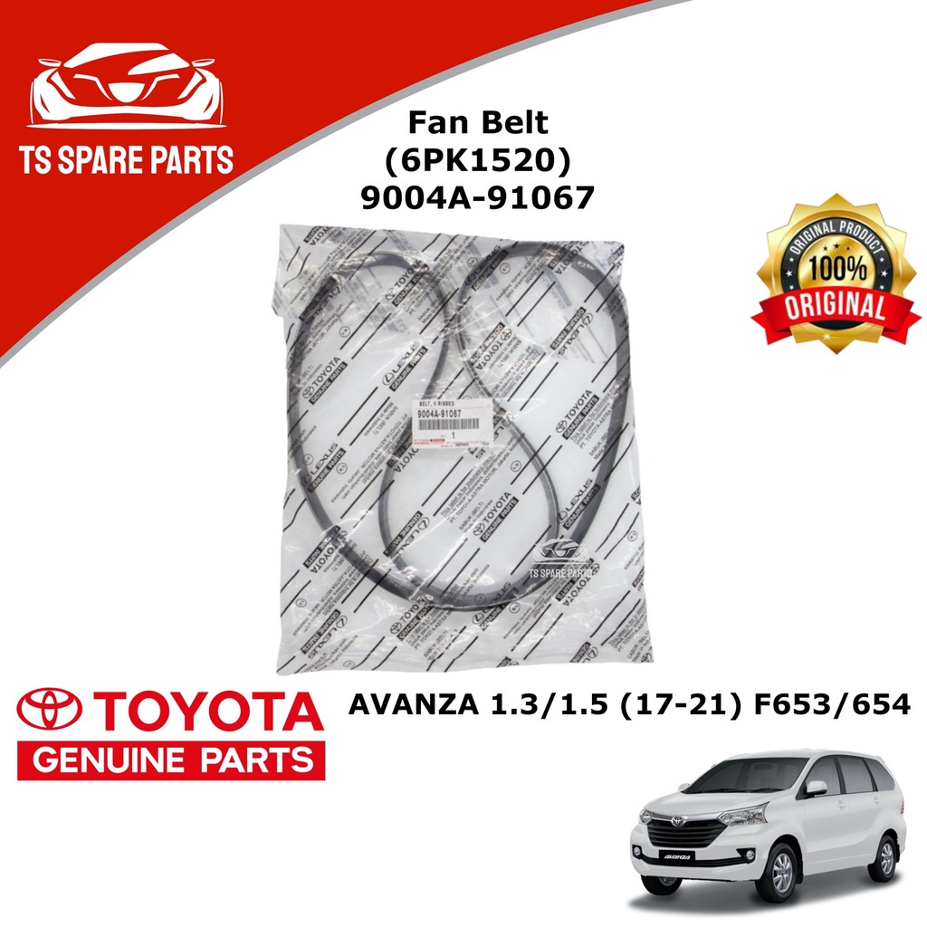 Toyota Fan Belt 9004A-91067 Avanza F653/654 Avanza (1pcs) Kipas Kereta ...