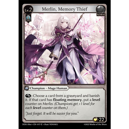 Merlin, Memory Thief | DOA Alter - 17 - C | Champion — Mage Human ...