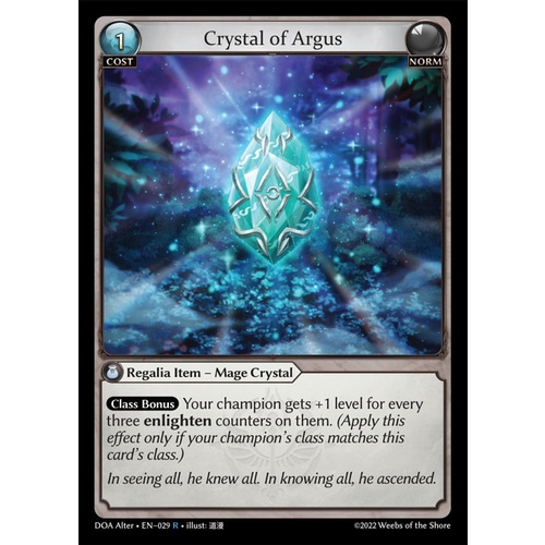 Crystal of Argus | DOA Alter - 29 - R | Regalia Item — Mage Crystal ...
