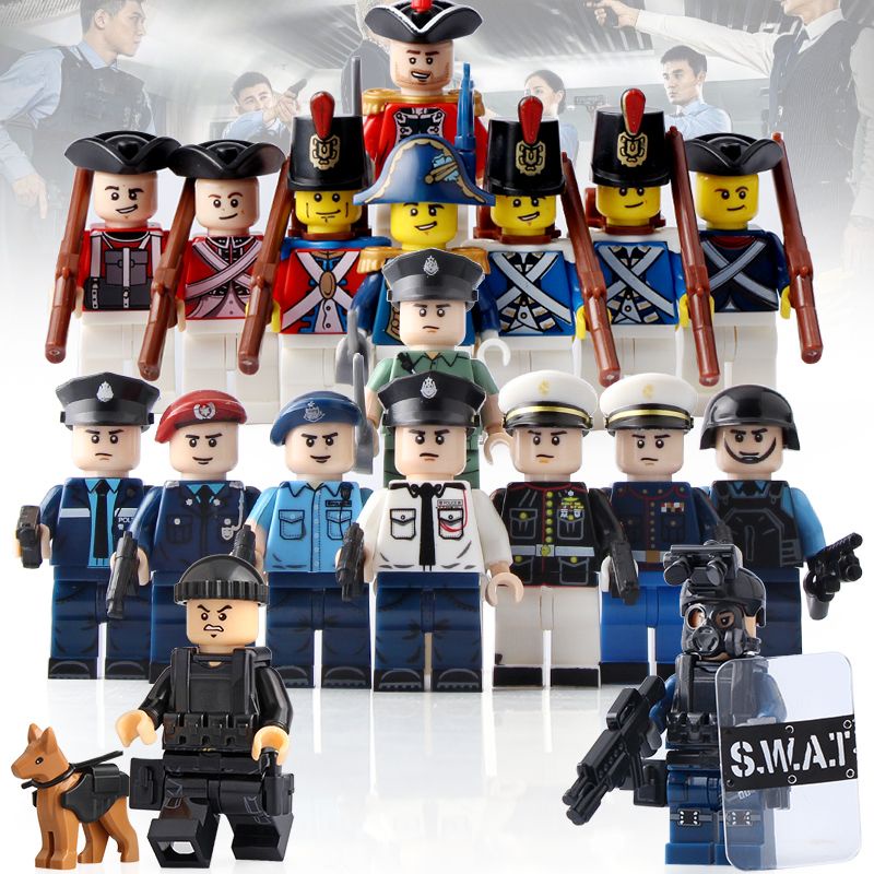 Compatible with LEGO military police explosion-proof special Royal Navy ...