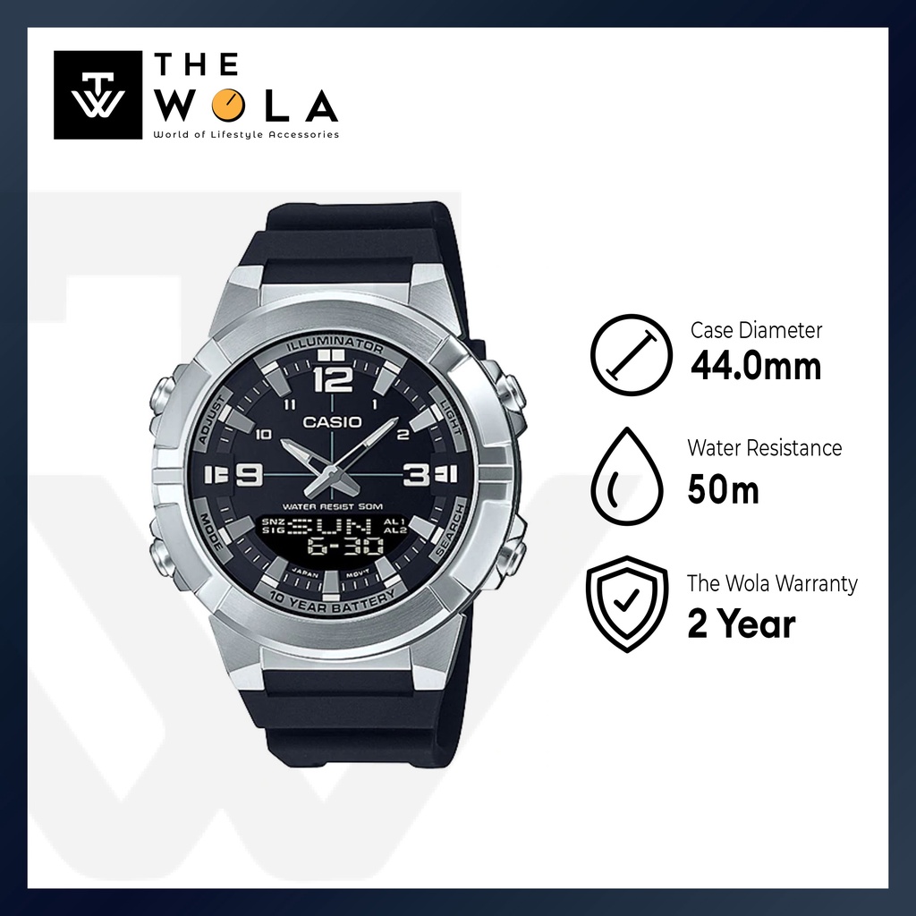 (2 Years Warranty) (100% Original Casio) Casio Men Watch AMW-870-1A ...