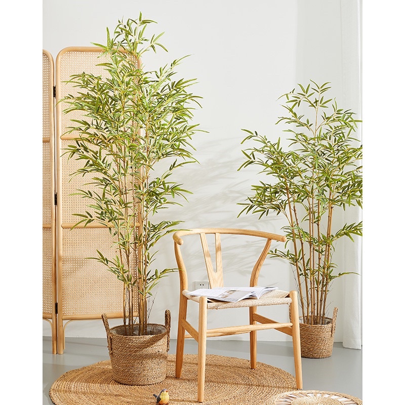 Artificial bamboo tree Daun besar/daun Mini artificial plant/pokok ...