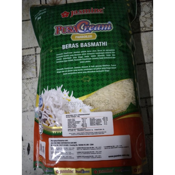 PUSA CREAM BASMATHI 2KG JASMINE. | Shopee Malaysia