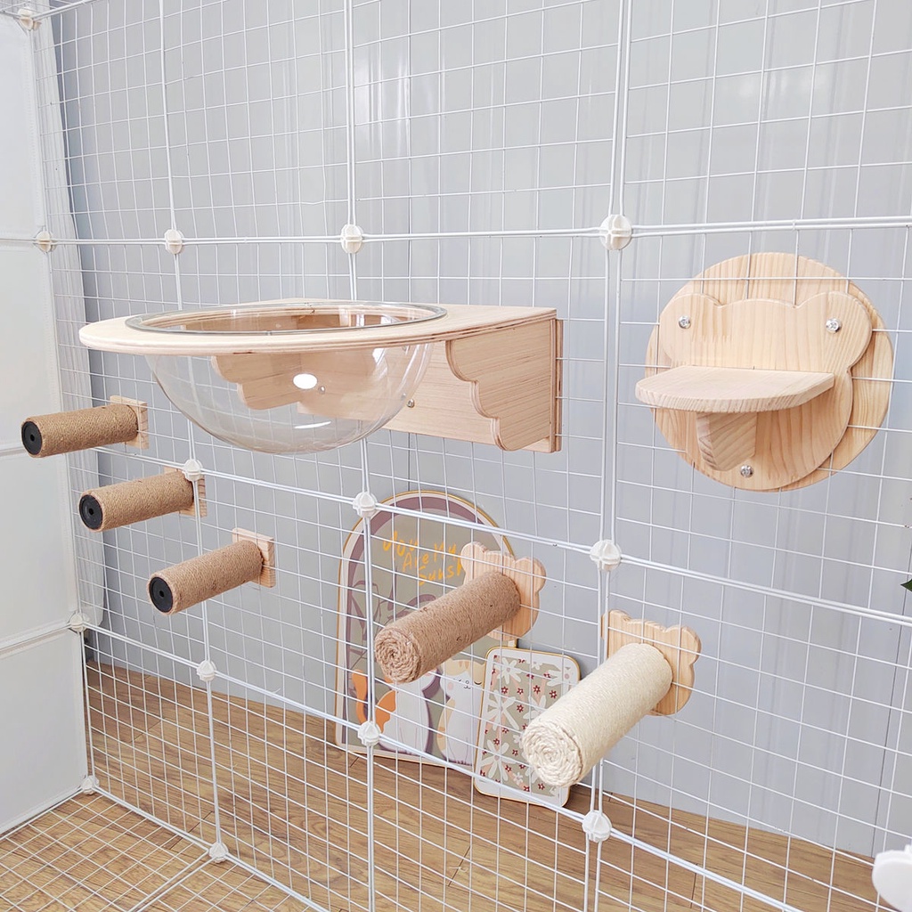 Cat Cage Wall Hanging Cat Climbing Frame Cat Cage Integrated Ladder ...