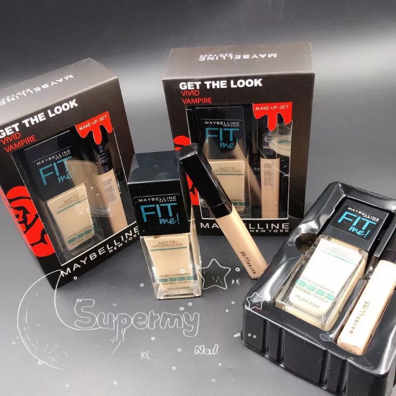 Original Maybelline Fit me set 2in1 (Foundation + Concelar) | Shopee ...
