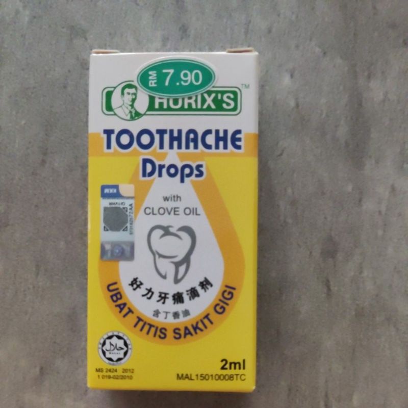 hurix toothache drops with Clove oil 2ml | Shopee Malaysia
