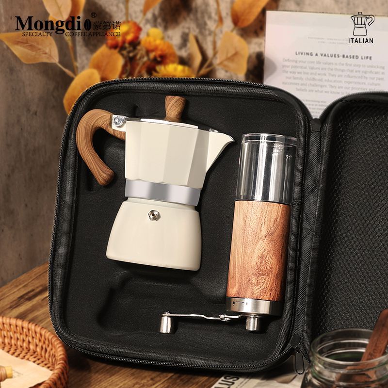 Mocha pot set espresso pot cooking home hand grinder coffee Mocha pot ...