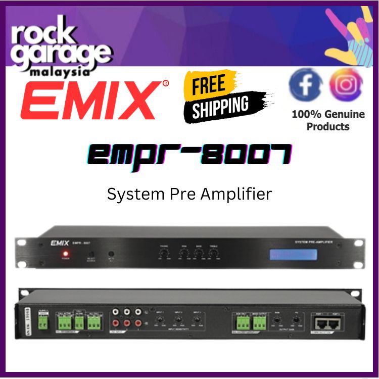 Emix EMPR-8007 System Pre Amplifier ( EMPR 8007 / EMPR8007 ) | Shopee ...