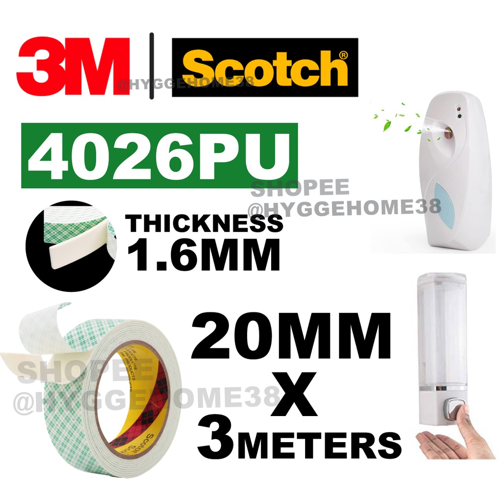 3M Double Coated PU Foam Tape For Soap Dispenser Mounting Indoor ...