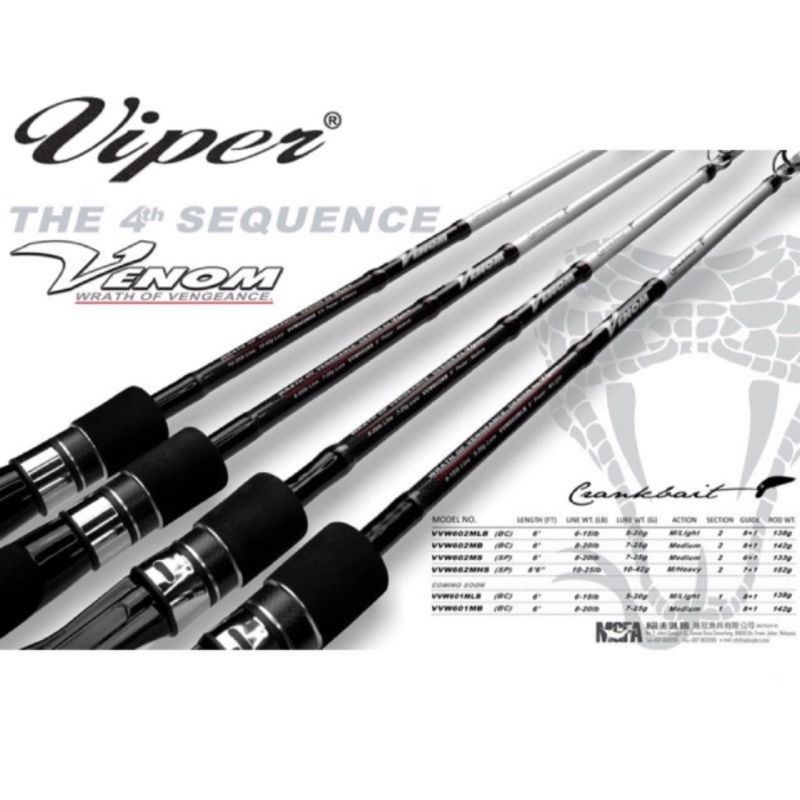 VIPER VENOM WRATH Rod Spining Casting / VIPER VENOM WRATH Rod JIGGING ...