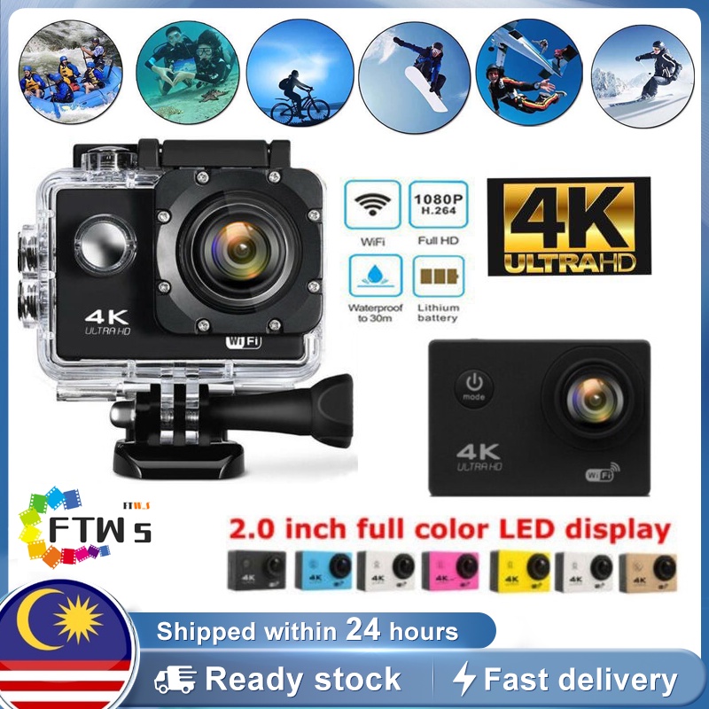 4K Ultra HD action camera 30M Waterproof Sport WiFi Action Camera DVR ...