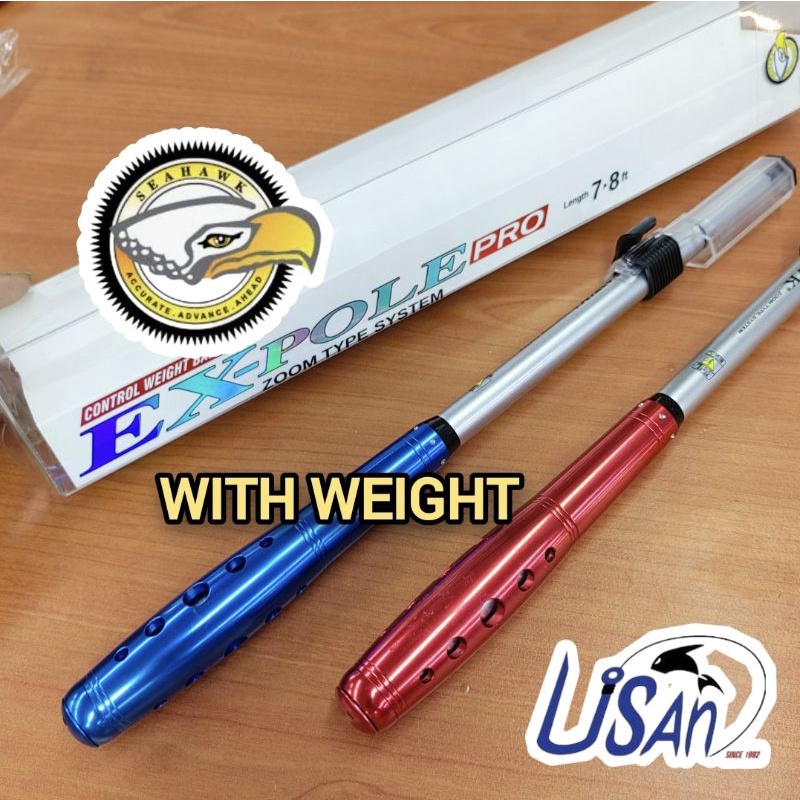 SEAHAWK 5/6Ft, 6/7Ft, 7/8 Kaki (PEMBERAT) EX-POLE PRO TELESCOPIC PRAWN ...