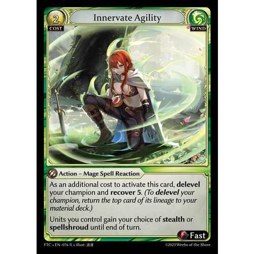 Innervate Agility | FTC - 76 - R | Action — Mage Spell Reaction [GATCG ...