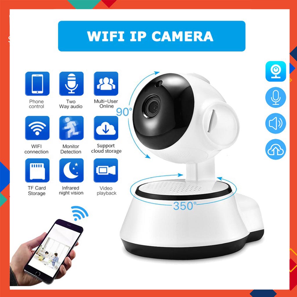 CCTV Wireless Home Security Camera 2MP WiFi IP Camera 2 Way Audio IR ...