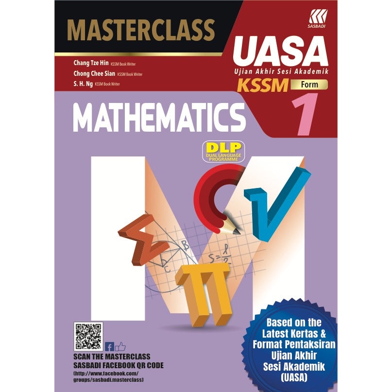Sasbadi 2023: Rujukan MasterClass UASA KSSM Mathematics Form 1 ...