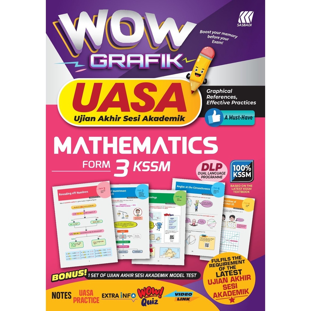Sasbadi 2023: Rujukan Wow Grafik UASA KSSM Mathematics Form 3 ...