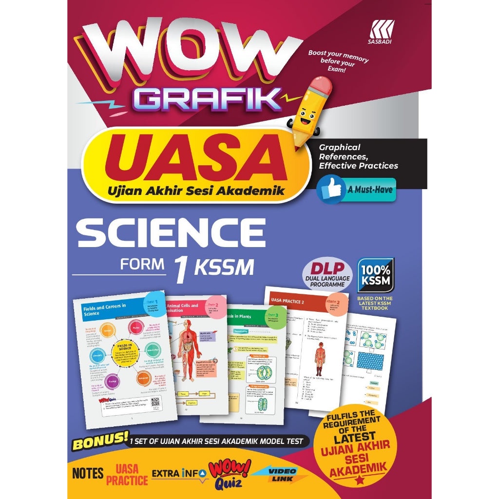 Sasbadi 2023: Rujukan Wow Grafik UASA KSSM Science Form 1 9789837734258 WG23MSA1E | Shopee Malaysia