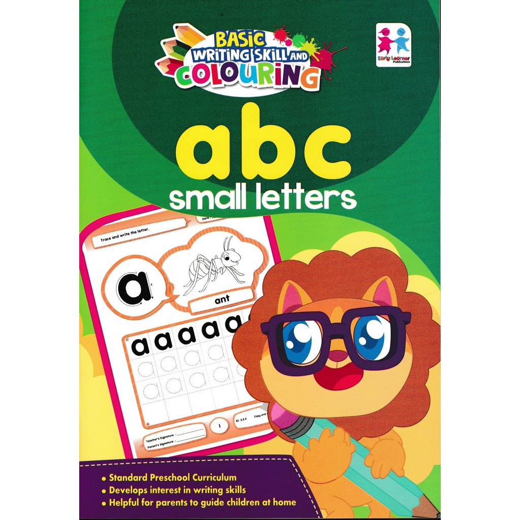 Early Learner: Basic Writing Skill And Colouring Abc Small Letters ...