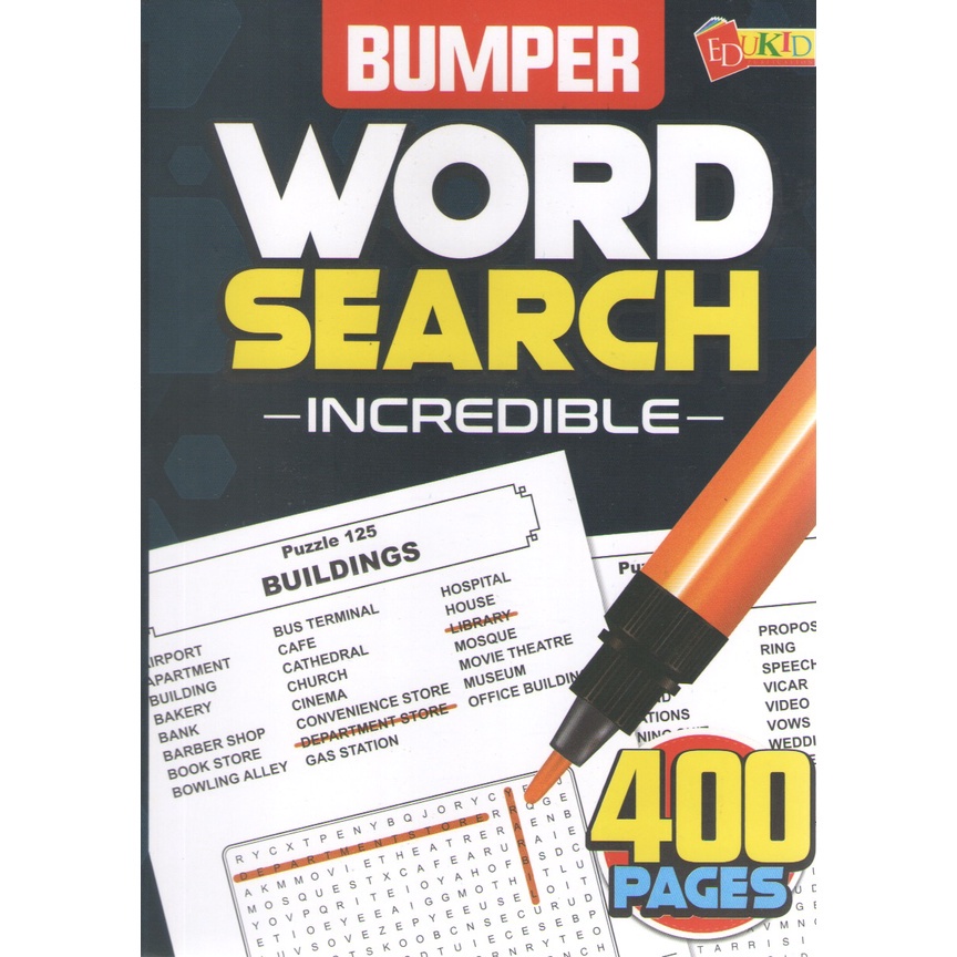 Edukid 2023: Bumper Word Search Incredible 9789673643424 | Shopee Malaysia