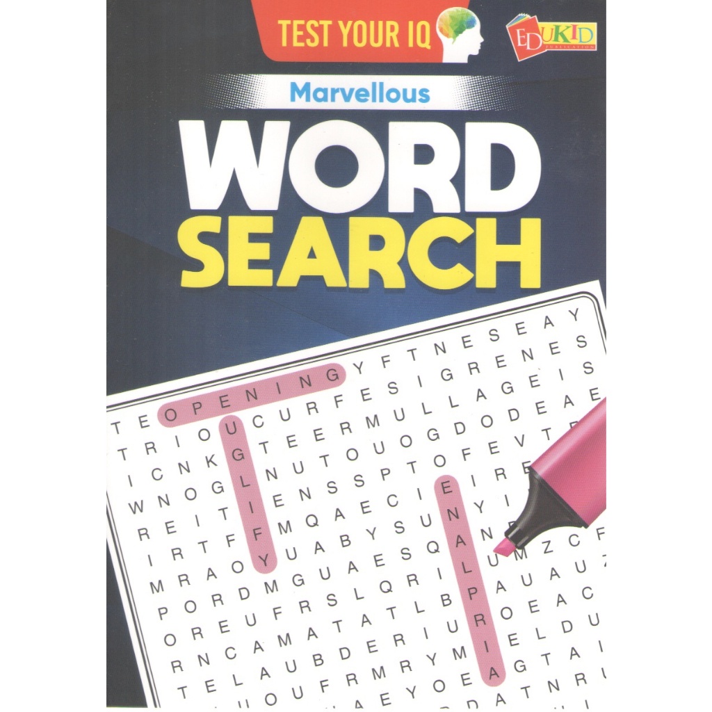Edukid 2023: Test Your Iq Marvellous Word Search 9789673643202 | Shopee ...