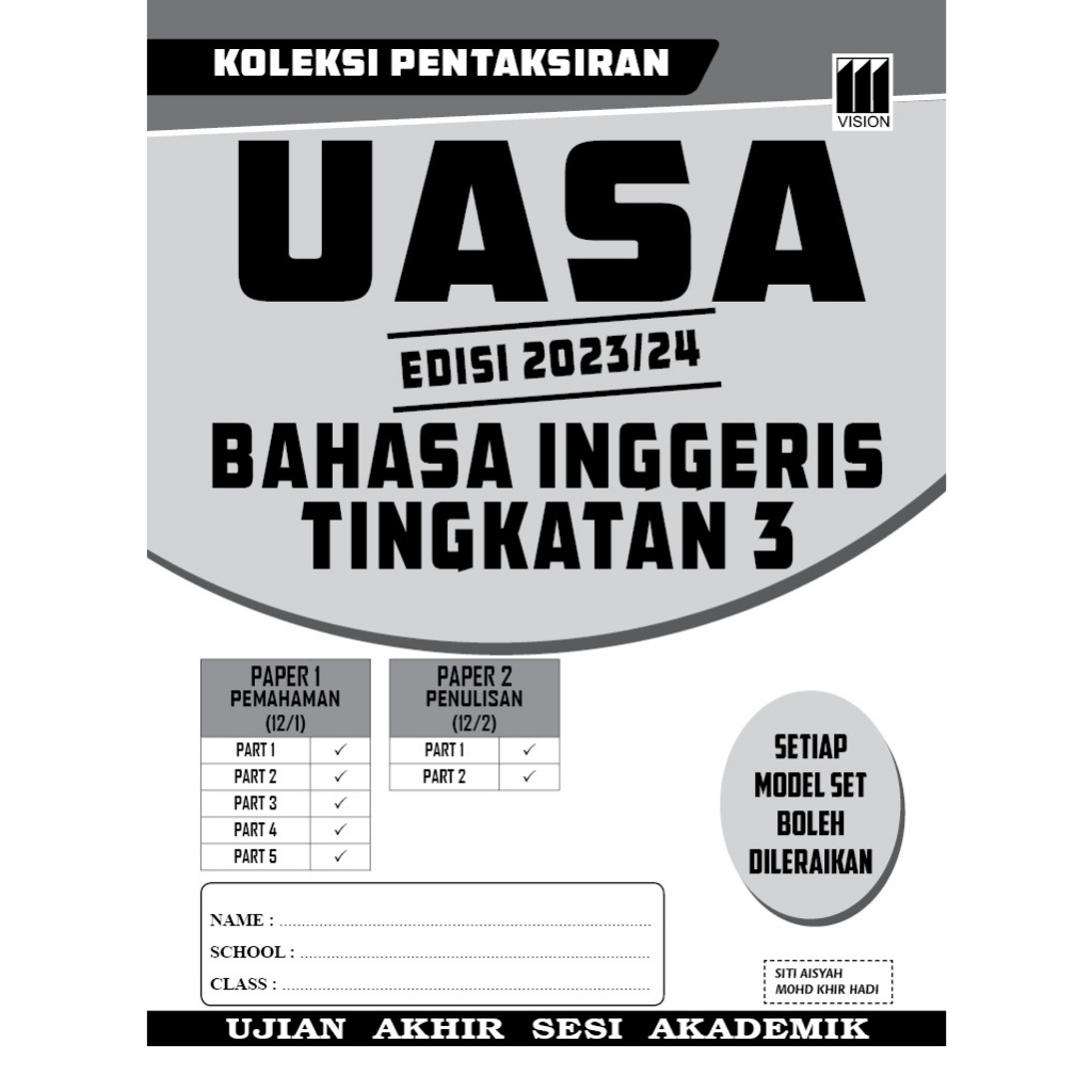 Vision 2023: Latihan Koleksi Pentaksiran UASA English Form 3 ...