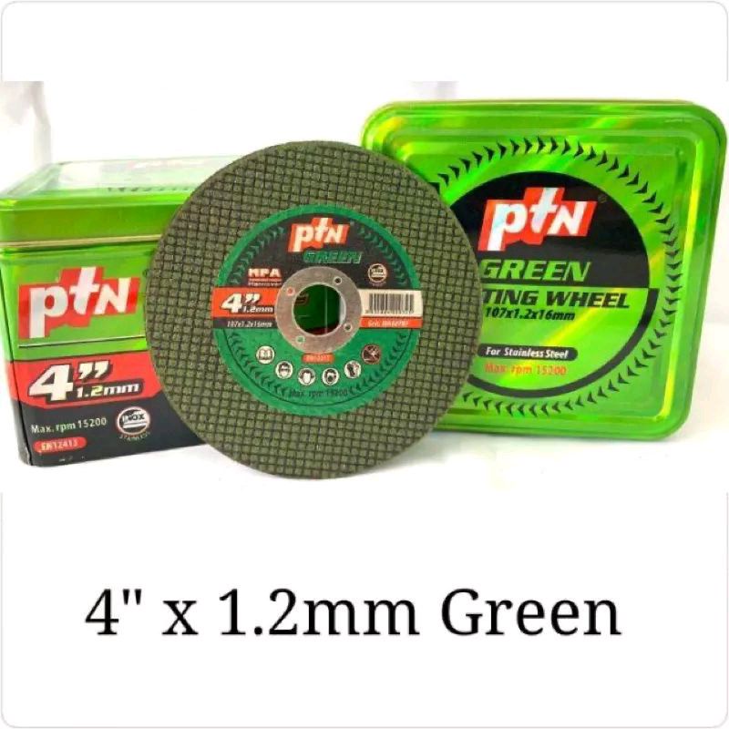 (Ready Stock) PTN 4" Cutting Disc (GREEN) For Cutting Metal And Stainless Steel / Mata Potong ...