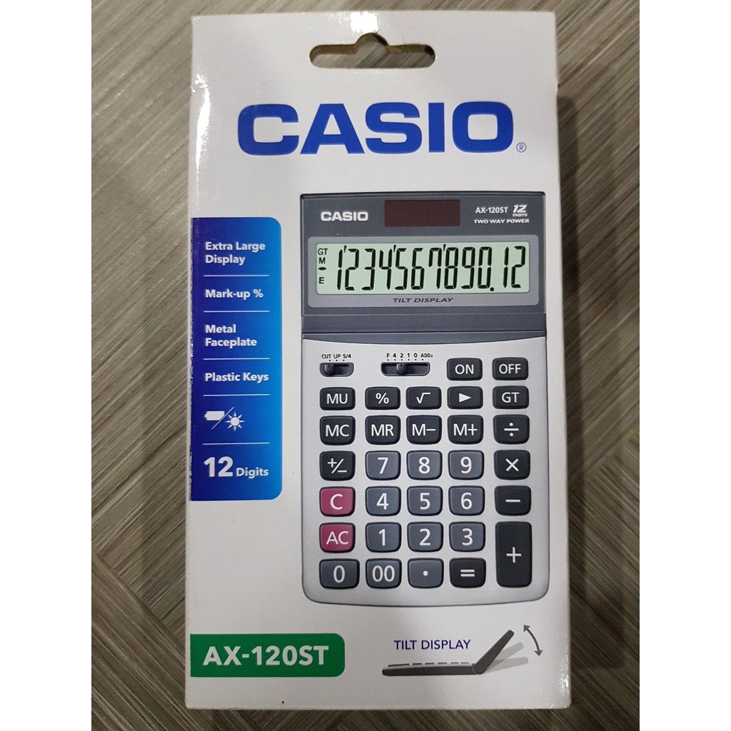 Casio AX-120ST 12digit tilt display desktop Calculator | Shopee Malaysia