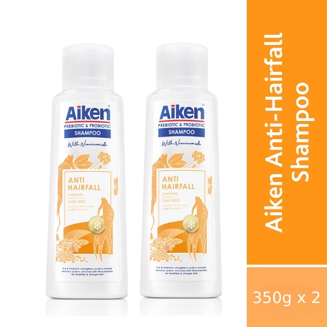 Aiken Anti Hairfall Shampoo 350g x2 | Prebiotic | Probiotic ...