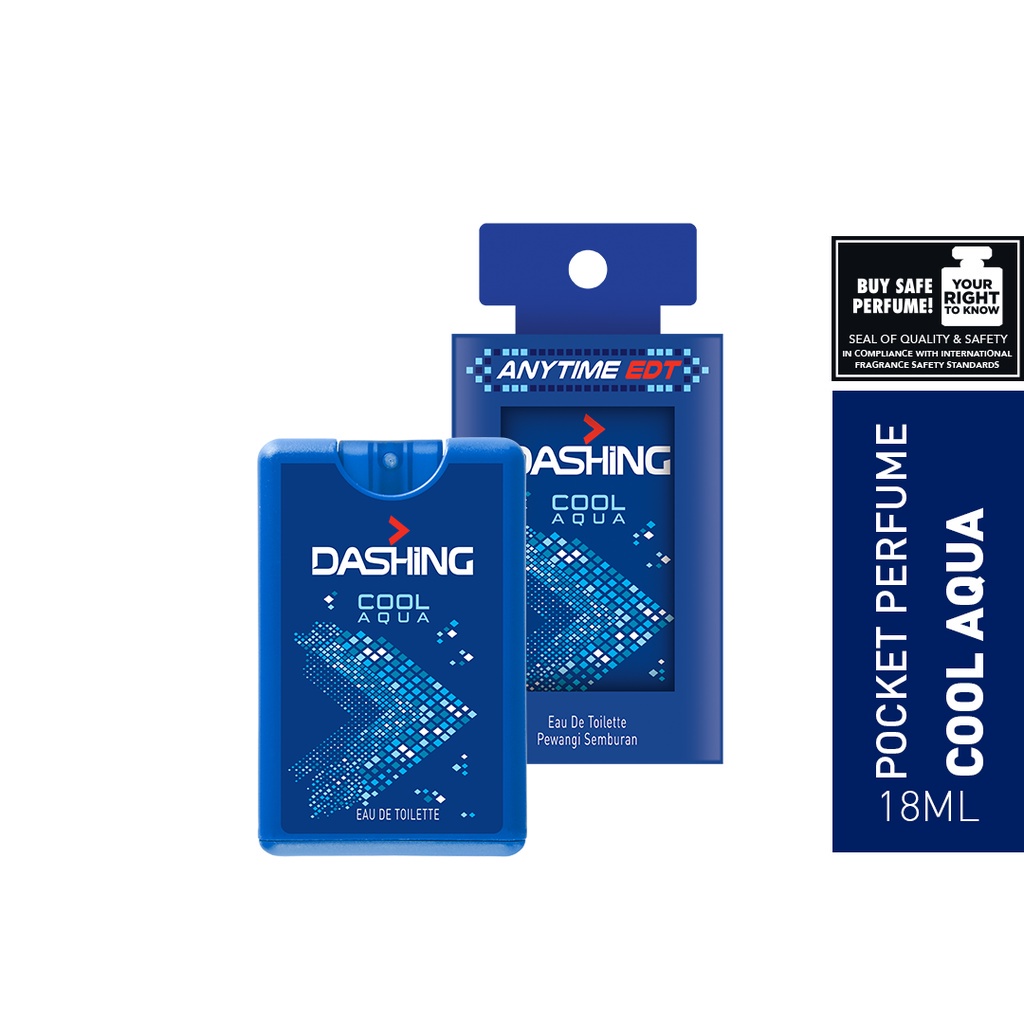 DASHING Pocket Perfume EDT Cool Aqua 18ml | Long Lasting | Minyak Wangi ...