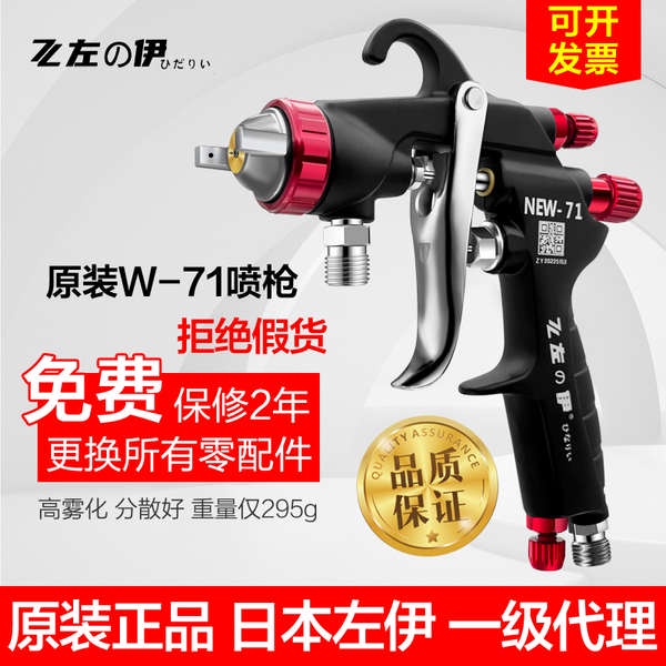 Japan Zuoyi W101 Pneumatic Spray Paint Gun W71 High Atomizing Car Finish Upper Lower Pot W77 ...
