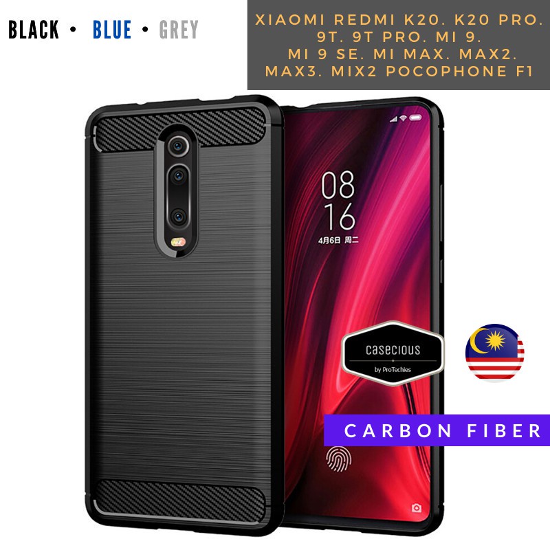 Xiaomi Mi 9 SE 9T Pro Max 2 3 Mix 2 Poco F1 Redmi K20 Pro Flexible Soft Slim Carbon Fiber ...
