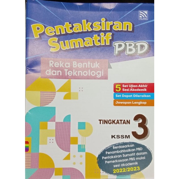 PELANGI PENTAKSIRAN SUMATIF PBD REKA BENTUK DAN TAKNOLOGI TINGKATAN 3 KSSM | Shopee Malaysia