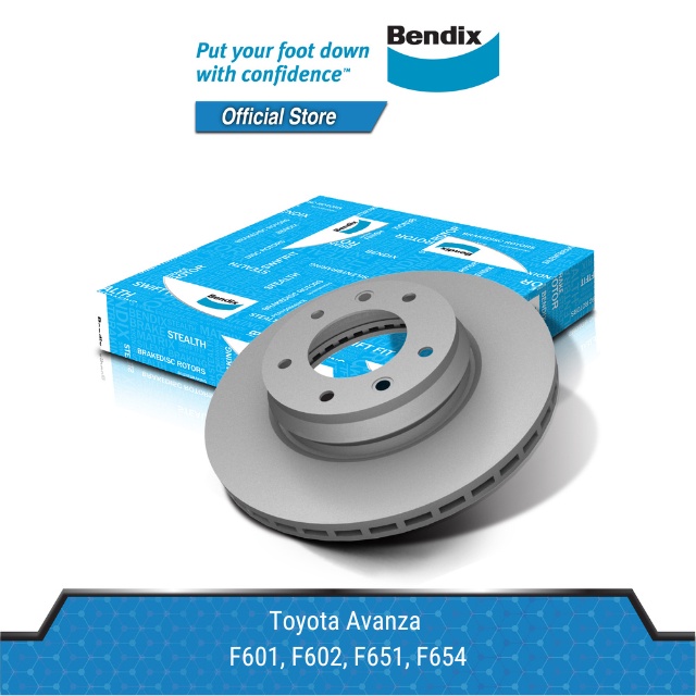 Bendix Front Disc Rotor Toyota Avanza F601/F602/F651/F654 (1 Set ...
