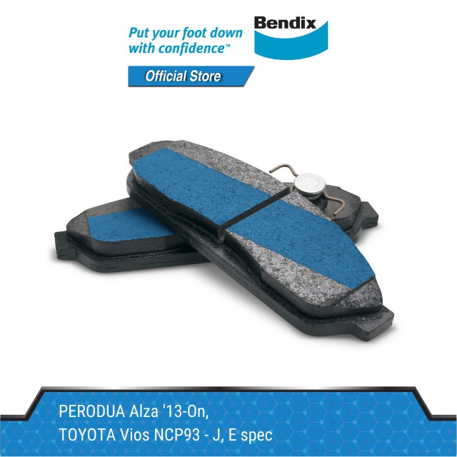 Bendix Front Brake Pads - Perodua Alza '13-On/Toyota Vios NCP93 - J/E ...