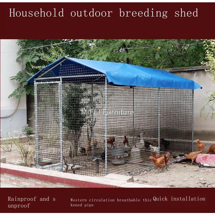 Chicken shed, chicken cage, outdoor poultry breeding cage, rain shed ...