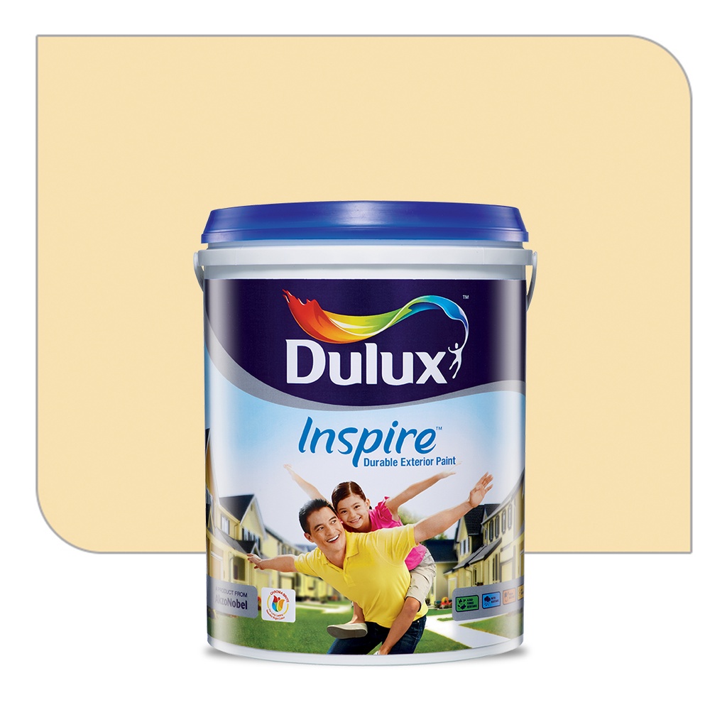 Dulux Inspire Durable Exterior Wall Paint - Pastel Yellow Colours ...