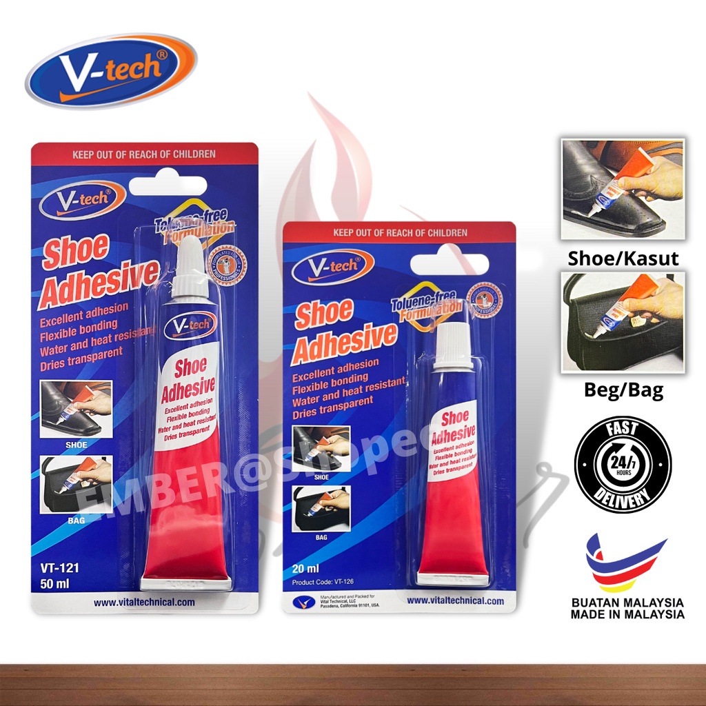 Vtech VT121 / VT126 Shoe Adhesive Bag Glue Flexible Bonding (20ml/50ml ...