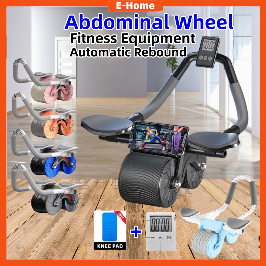 Abdominal Wheel Elbow Support Automatic Rebound Roller Wheel Mutes ...
